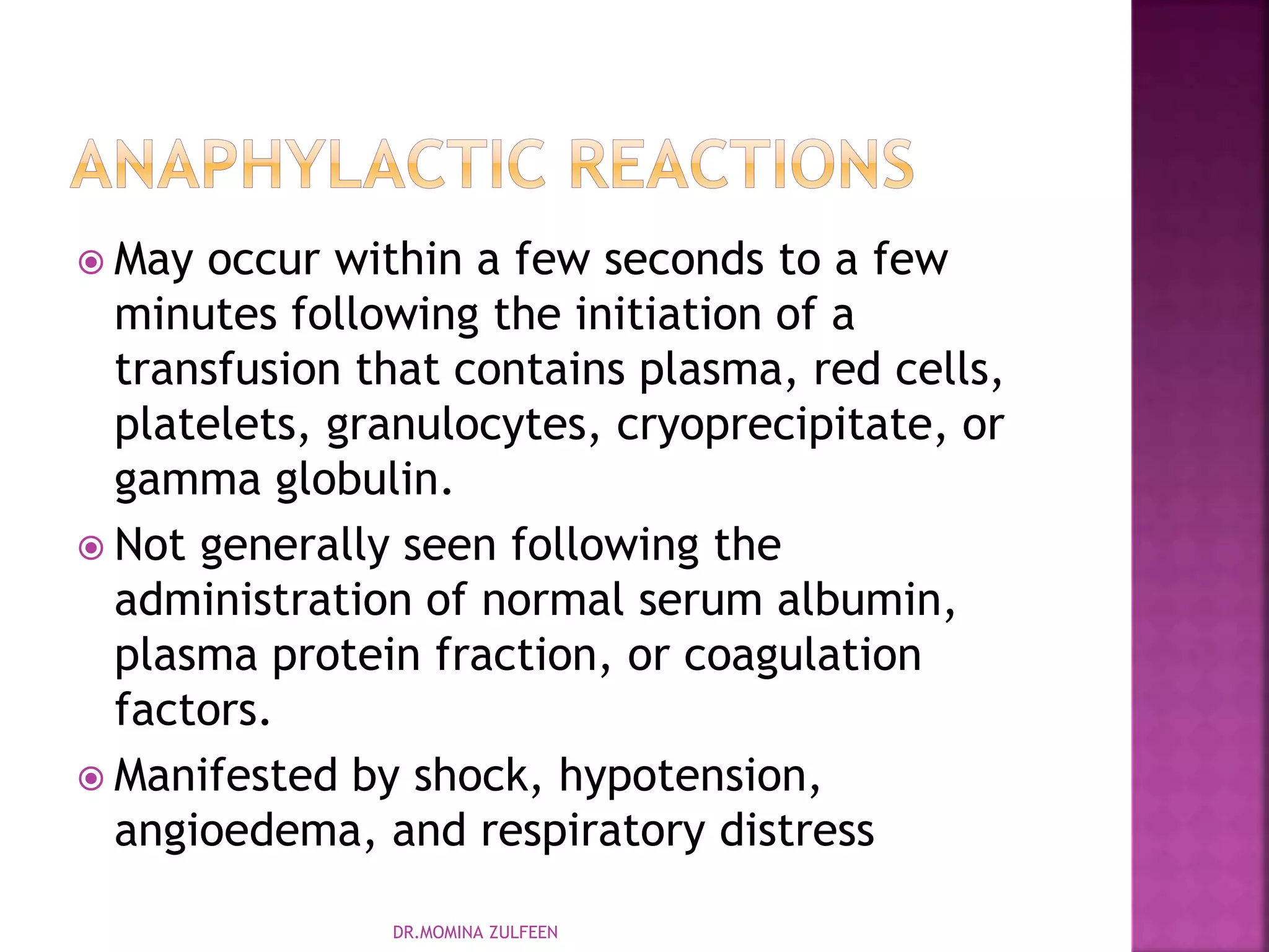 Blood transfusion and its reactions in obstetrics | PPTX