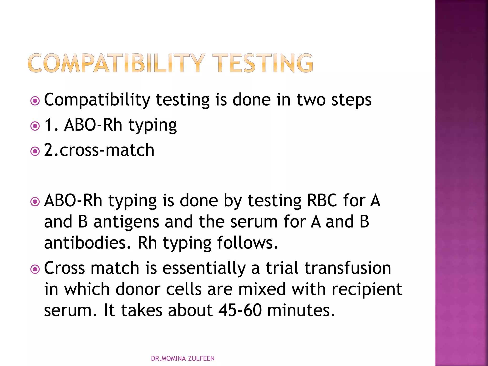Blood transfusion and its reactions in obstetrics | PPTX