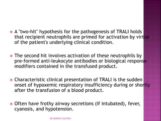 Blood transfusion and its reactions in obstetrics | PPTX