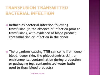 Blood transfusion and its reactions in obstetrics | PPTX