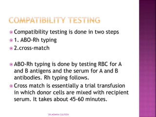 Blood transfusion and its reactions in obstetrics | PPTX