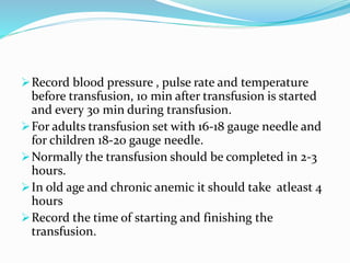 Blood transfusion and its reactions ppt | PPTX