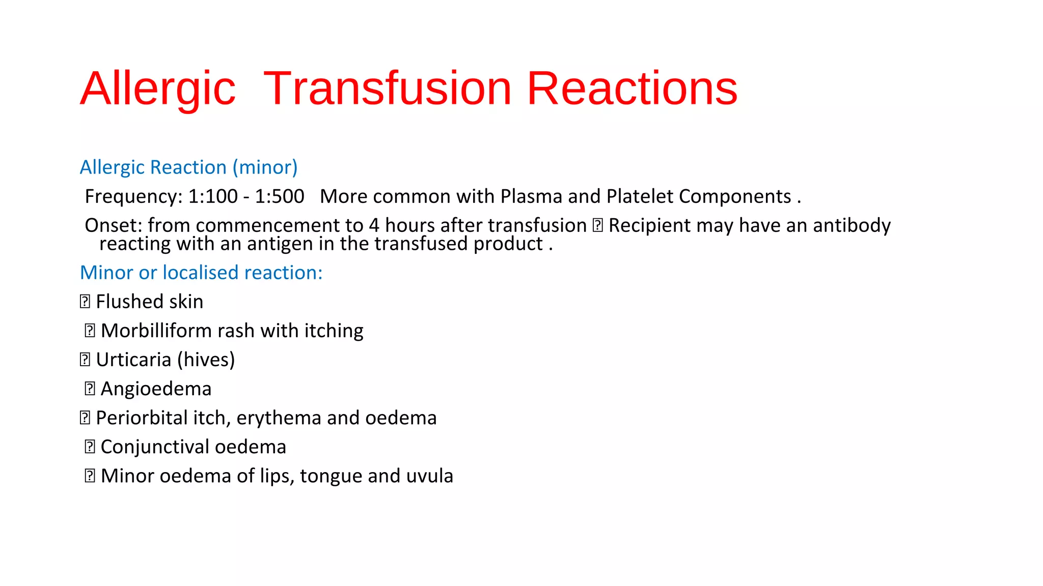 Blood transfusion and transfusion reactions | PPT