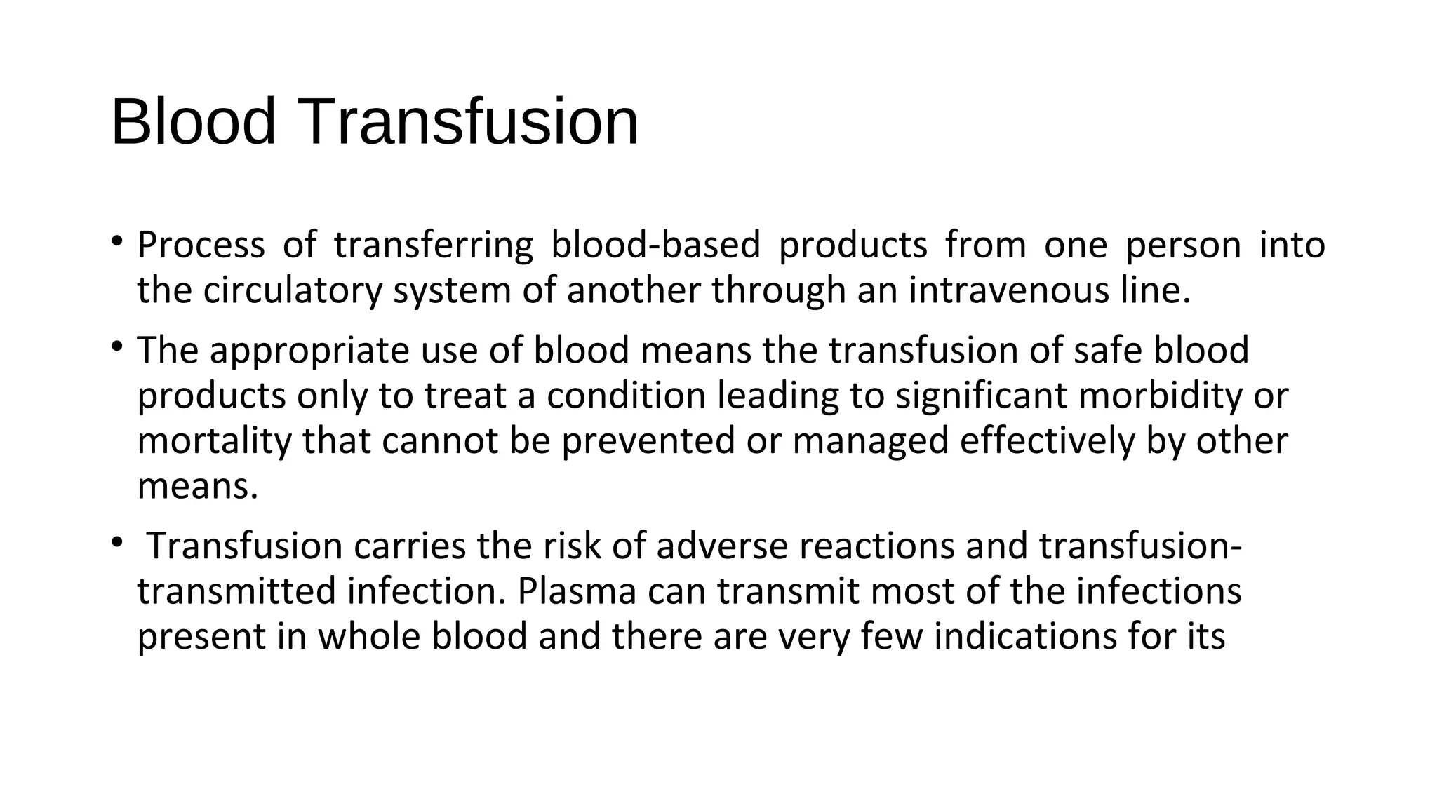Blood transfusion and transfusion reactions | PPT