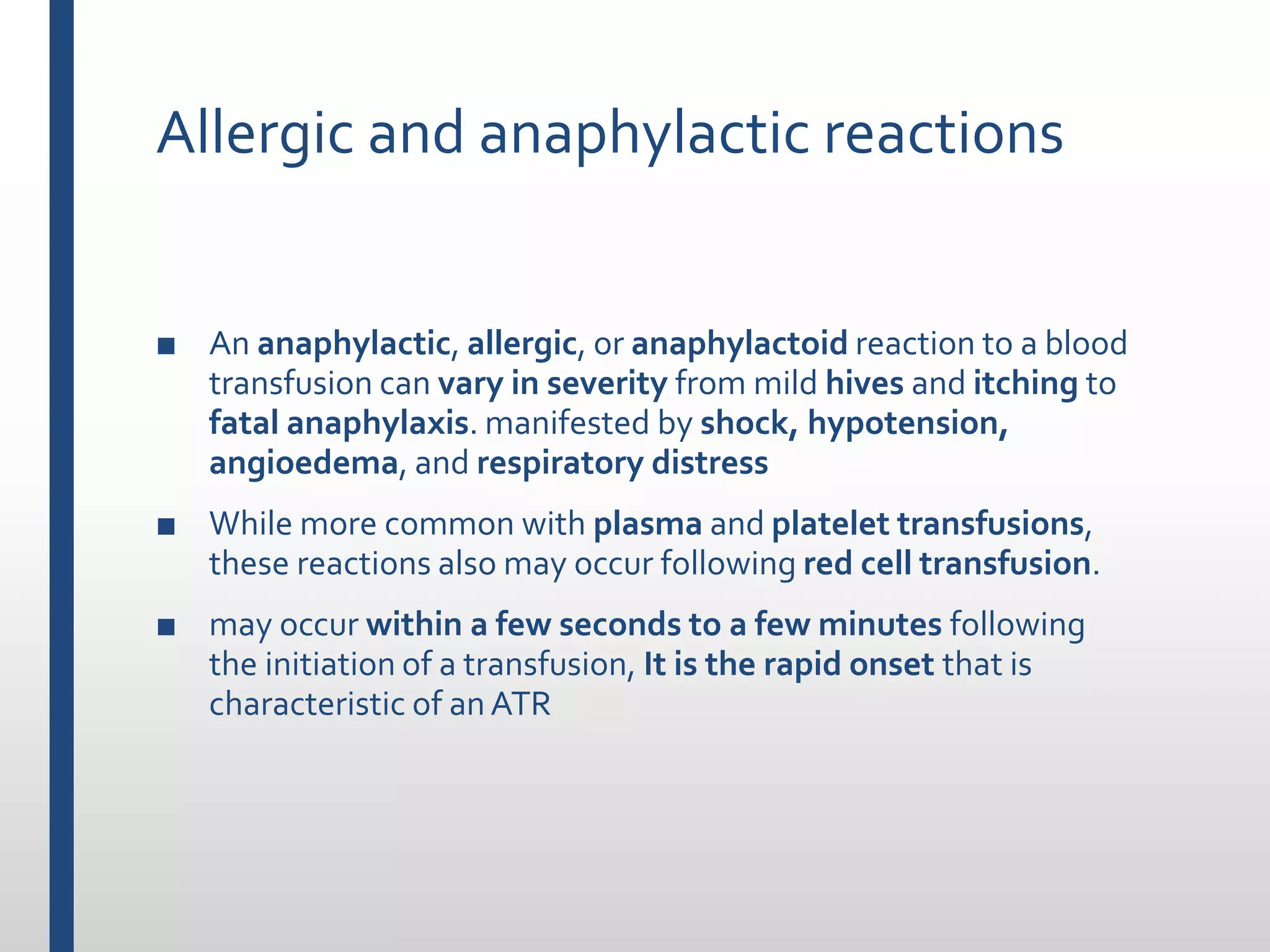 Blood transfusion complications | PPTX