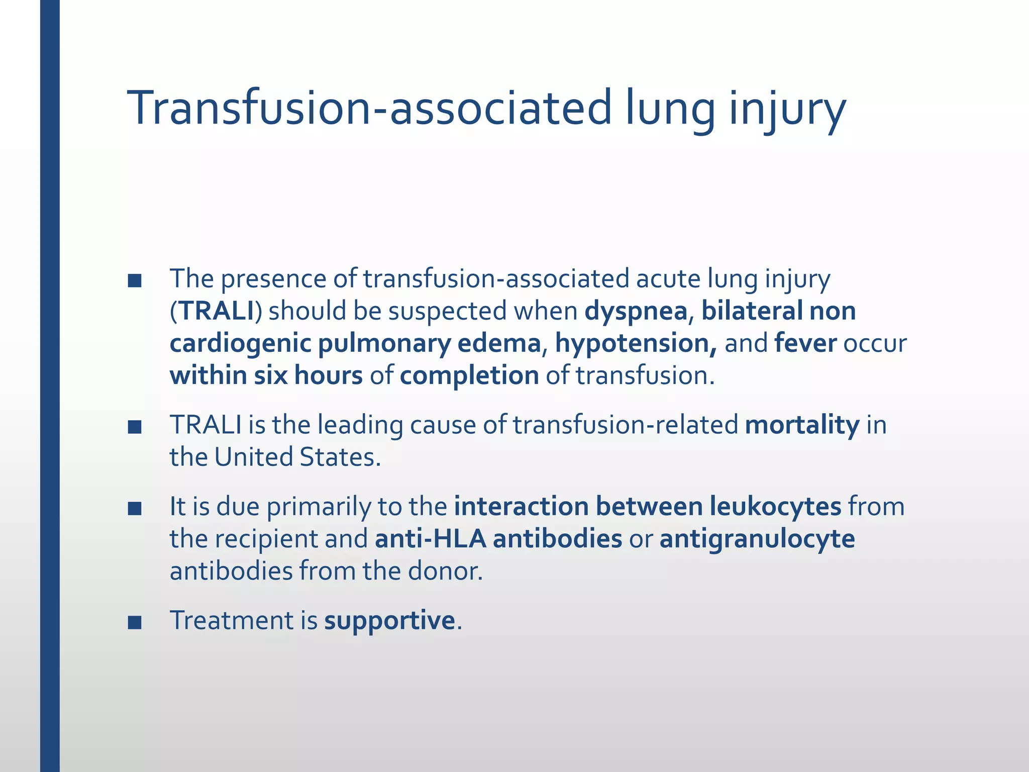 Blood transfusion complications | PPTX