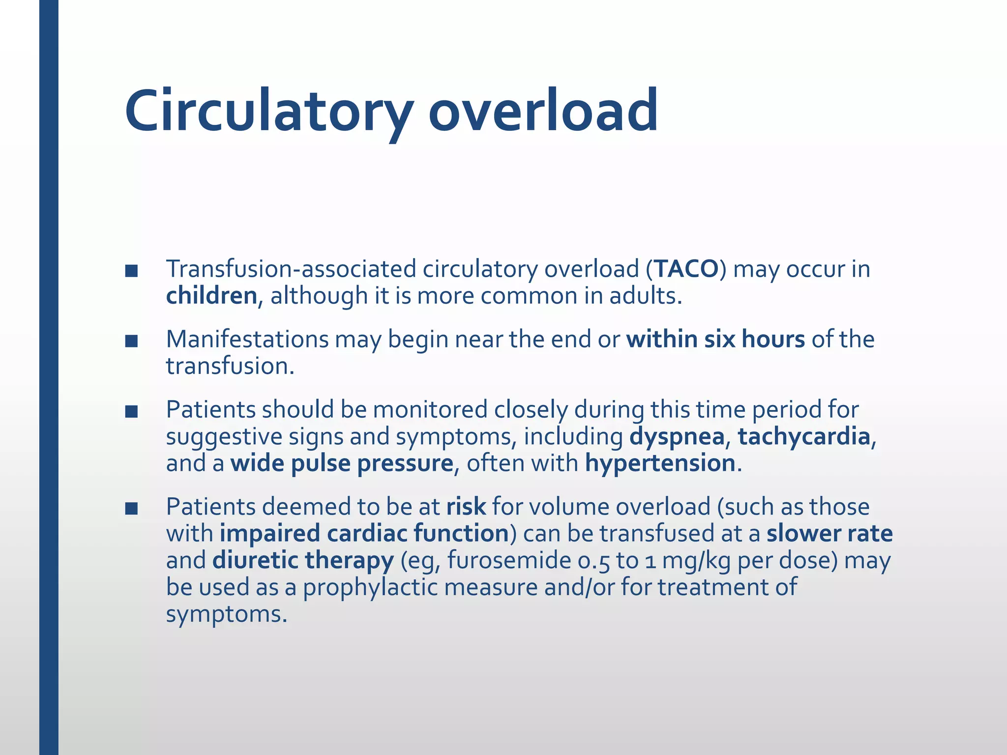Blood transfusion complications | PPTX