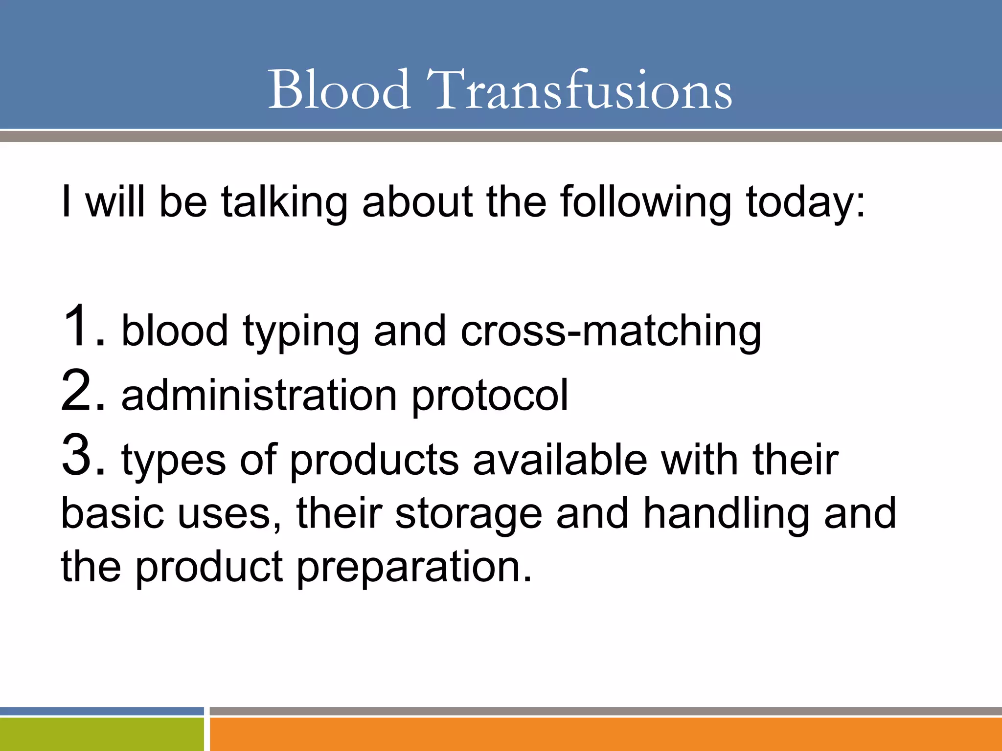 Blood Transfusion for the Veterinary Technician | PPT