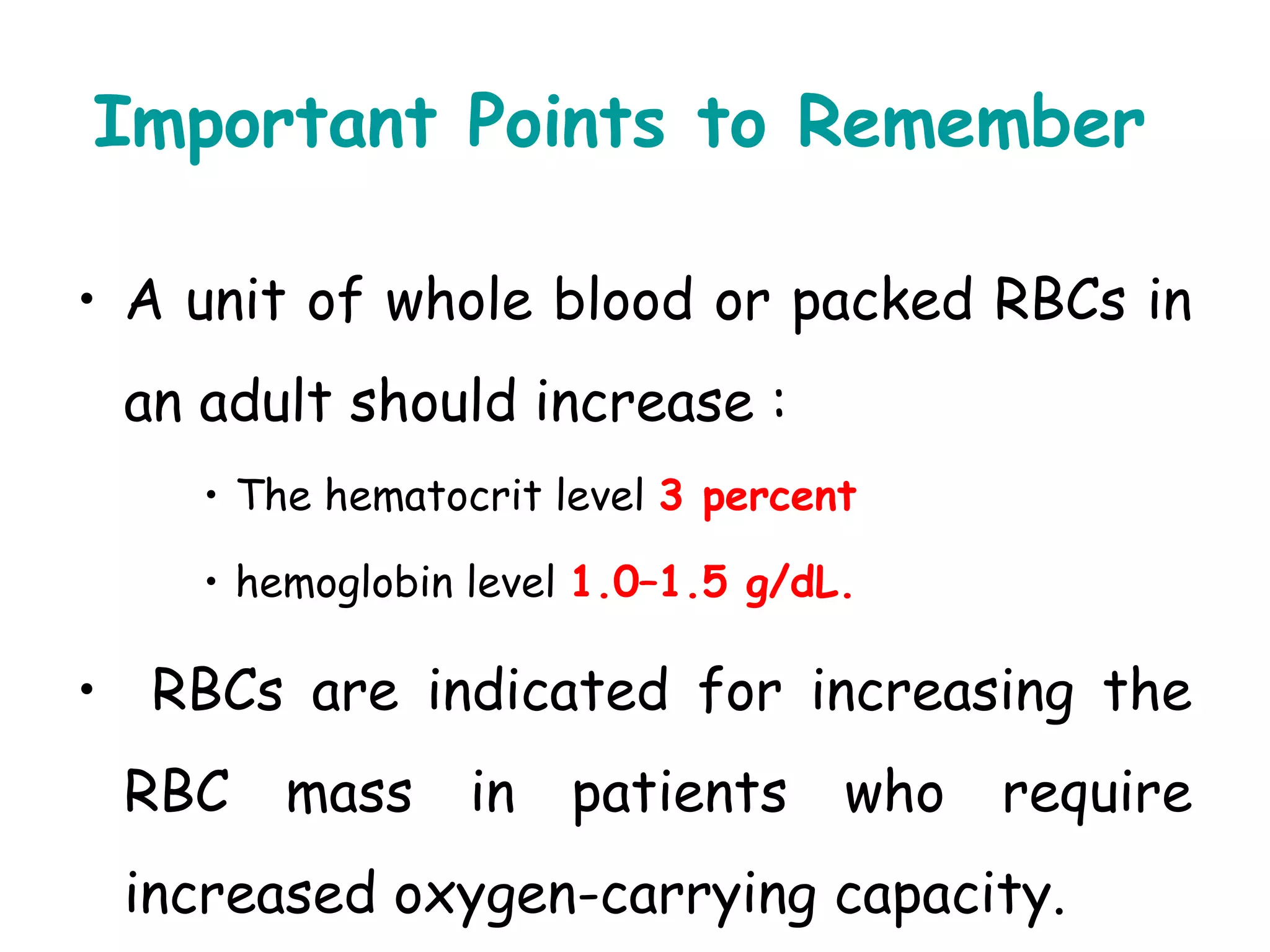 Blood transfusion guidelines in clinical practice | PPT