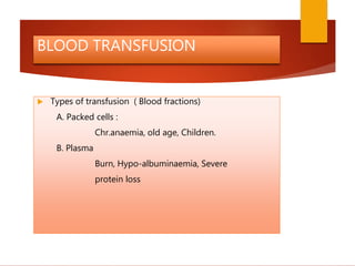 Blood transfusion & Hemophilia... | PPTX
