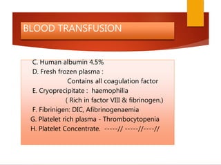 Blood transfusion & Hemophilia... | PPTX