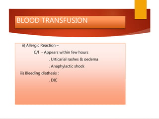 Blood transfusion & Hemophilia... | PPTX