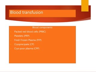 Blood transfusion & Hemophilia... | PPTX