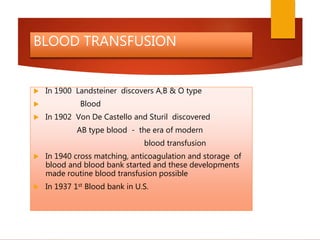 Blood transfusion & Hemophilia... | PPTX