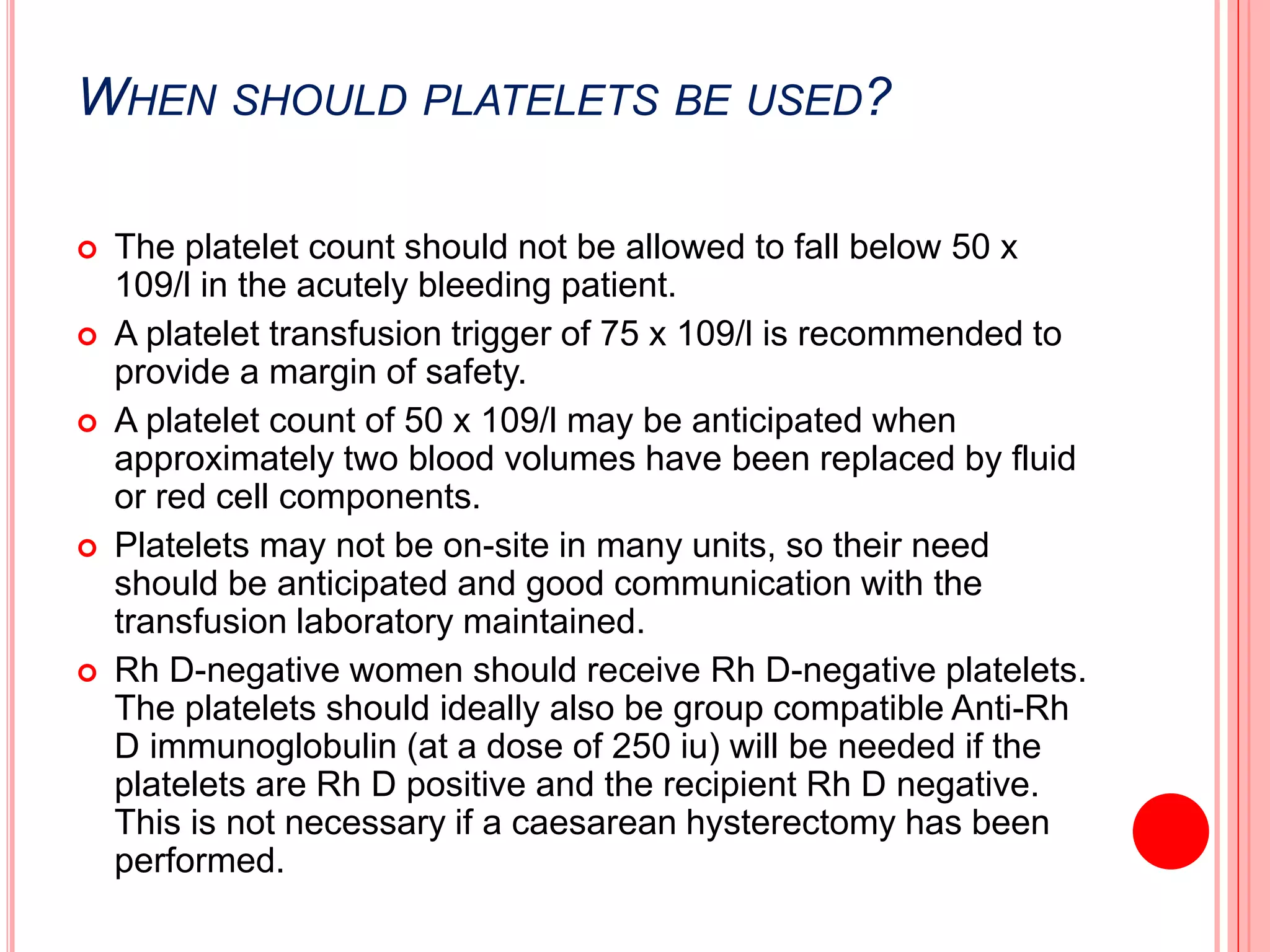 Blood transfusion in obstetric haemorrhage | PPTX | Pregnancy ...