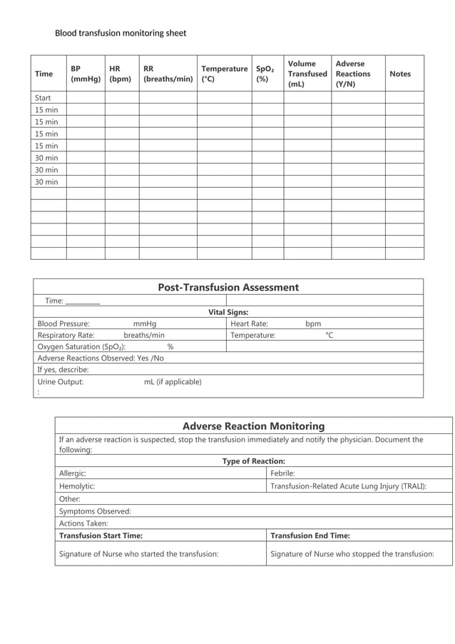 Detailed Blood transfusion monitoring sheet .docx
