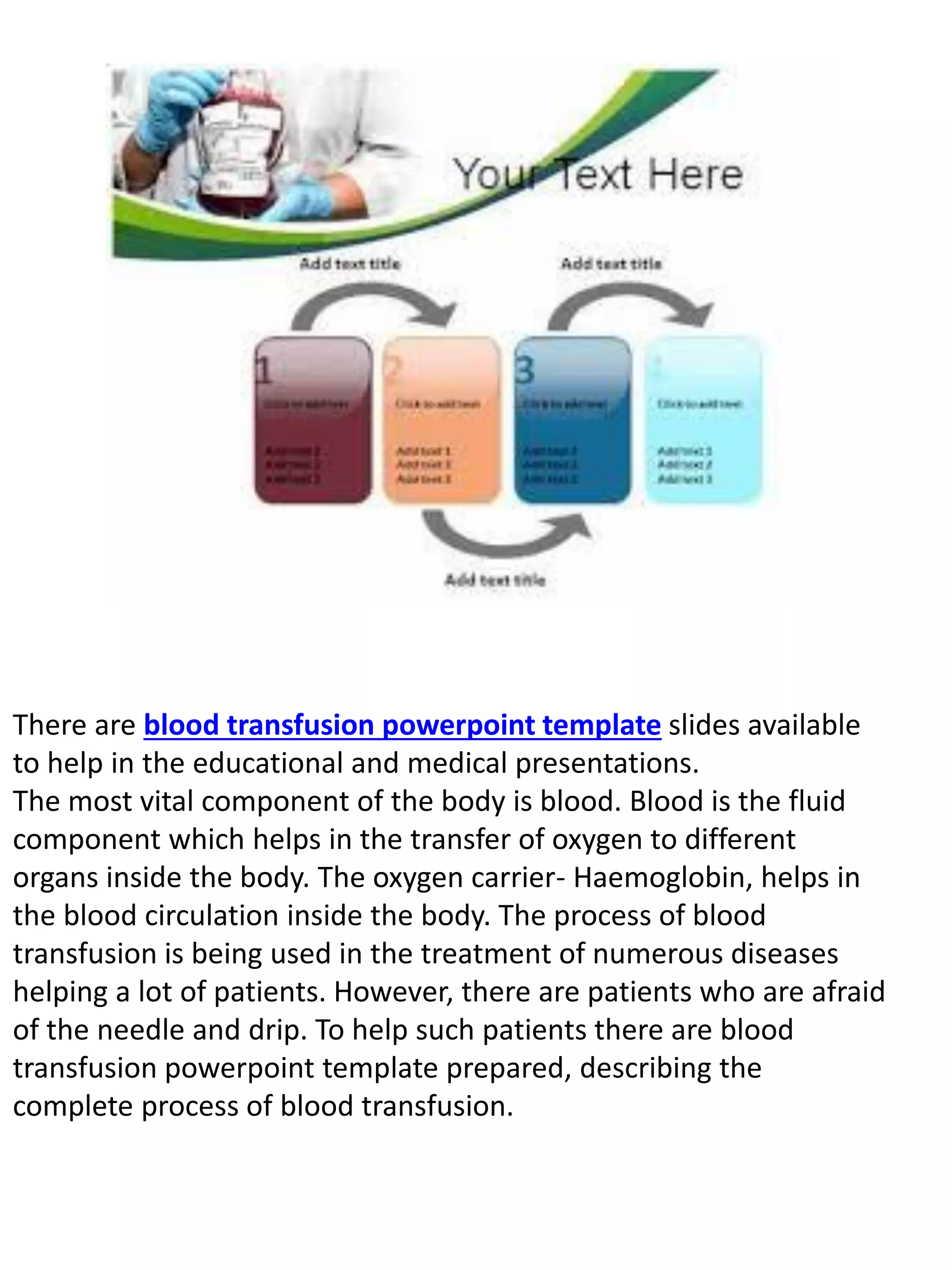 Blood Transfusion Power Point Template and Background | PDF
