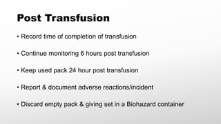 Blood transfusion | PPTX