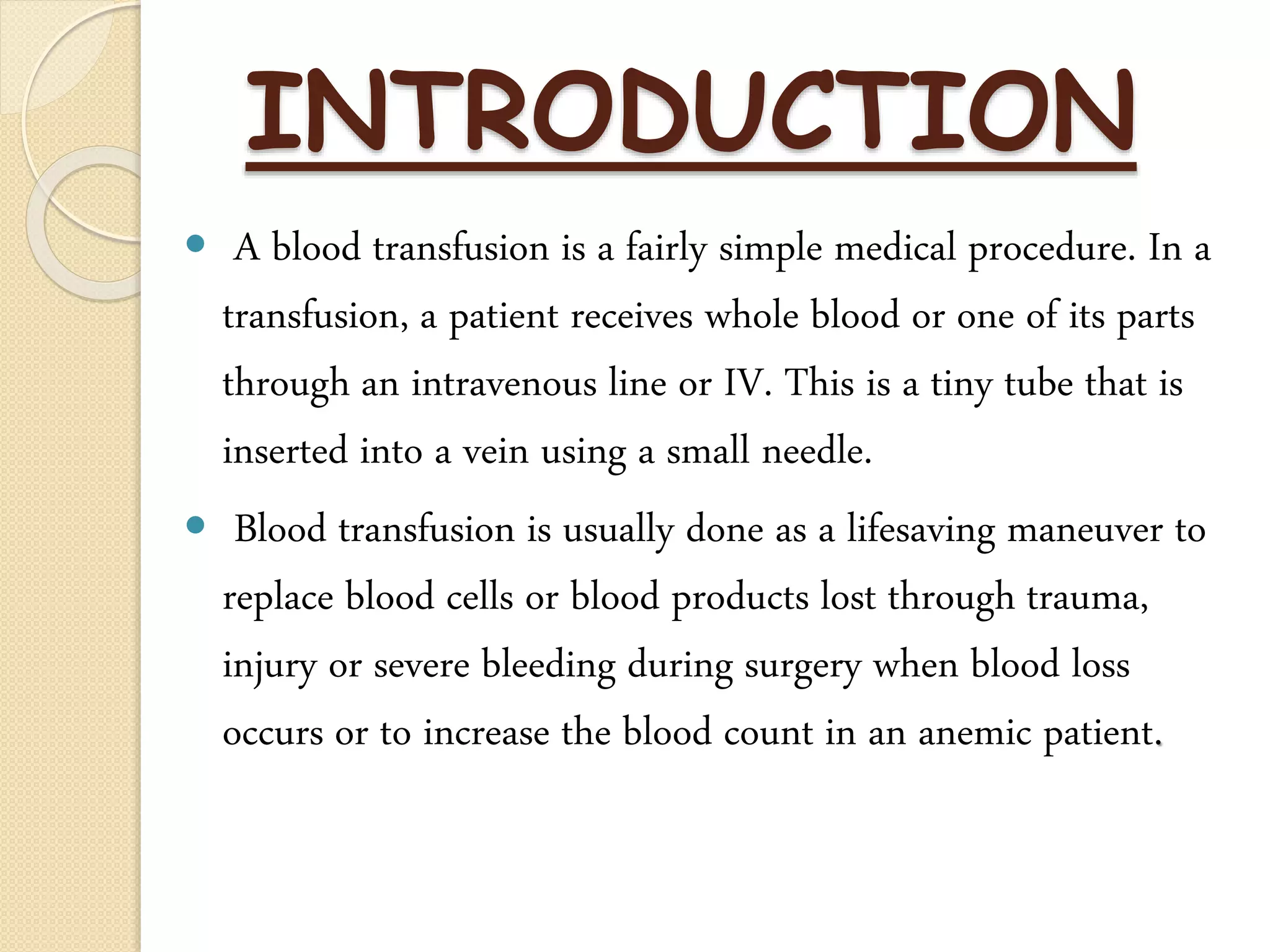 Blood transfusion pptn | PPTX