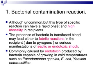 Blood transfusion reaction | PPT