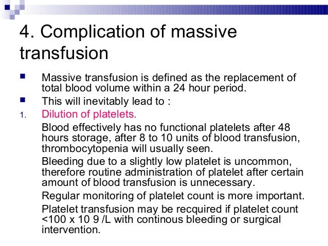 Blood transfusion reaction