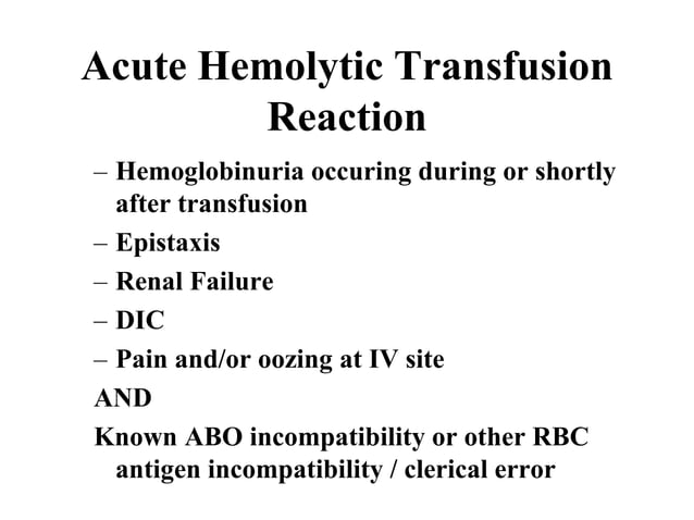 Blood transfusion reaction | PPT