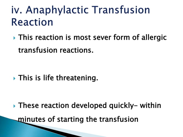 Blood transfusion reaction | PPTX