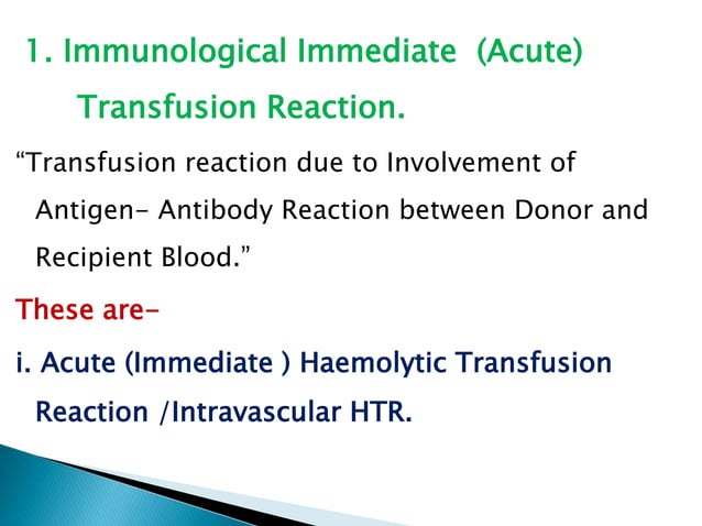 Blood transfusion reaction | PPTX