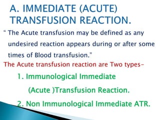 Blood transfusion reaction | PPT