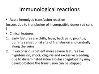 Blood transfusion reaction | PPTX