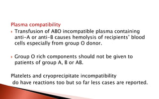 BLOOD TRANSFUSION REACTIONS. | PPTX