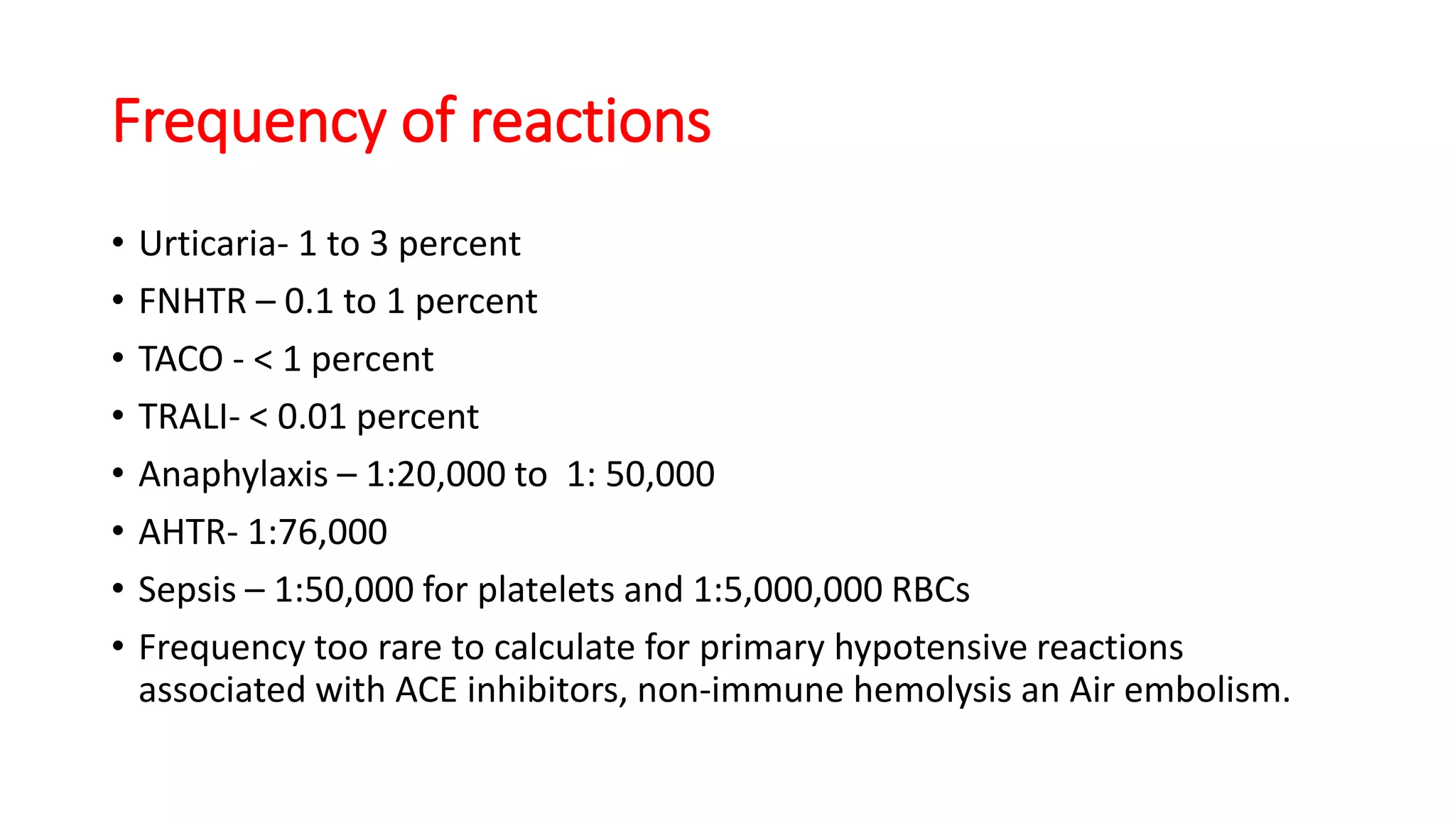 Blood transfusion reactions | PPTX