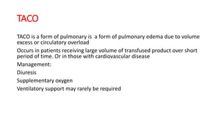 Blood transfusion reactions | PPTX