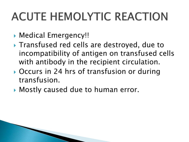 Blood transfusion reactions | PPTX
