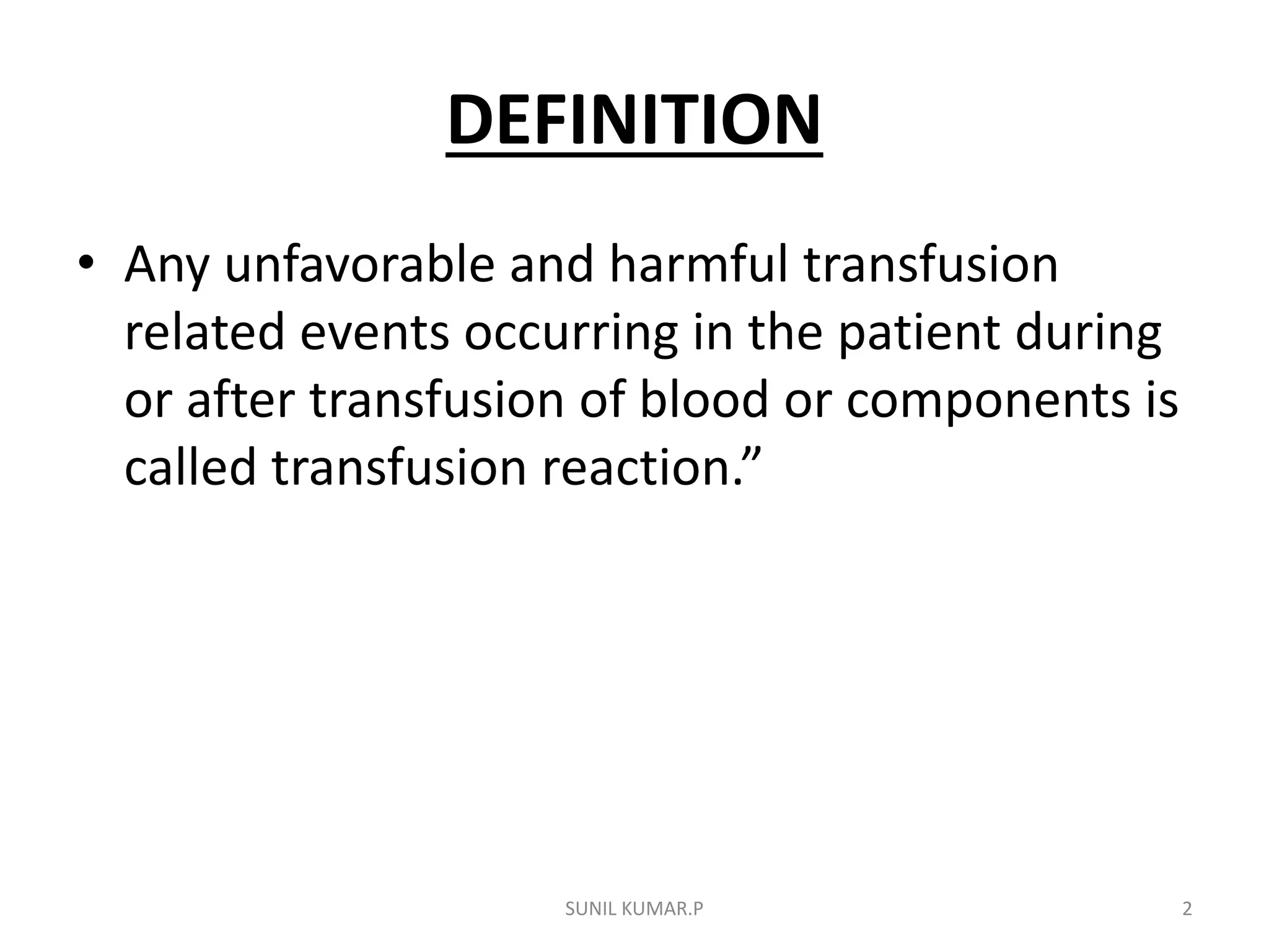 Blood transfusion reactions | PPTX