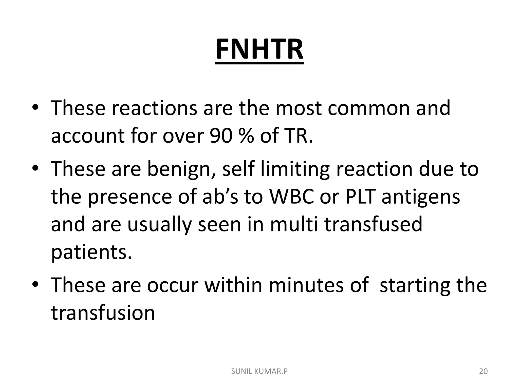 Blood transfusion reactions | PPTX