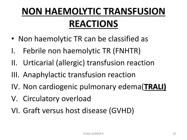 Blood transfusion reactions | PPTX | Blood Disorders | Diseases and Conditions