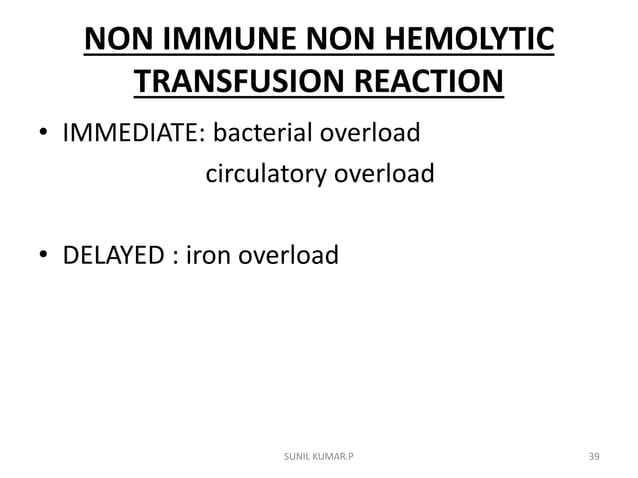 Blood transfusion reactions | PPTX | Blood Disorders | Diseases and Conditions