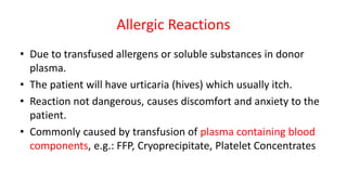 Blood Transfusion Reactions | PDF | Blood Disorders | Diseases and ...