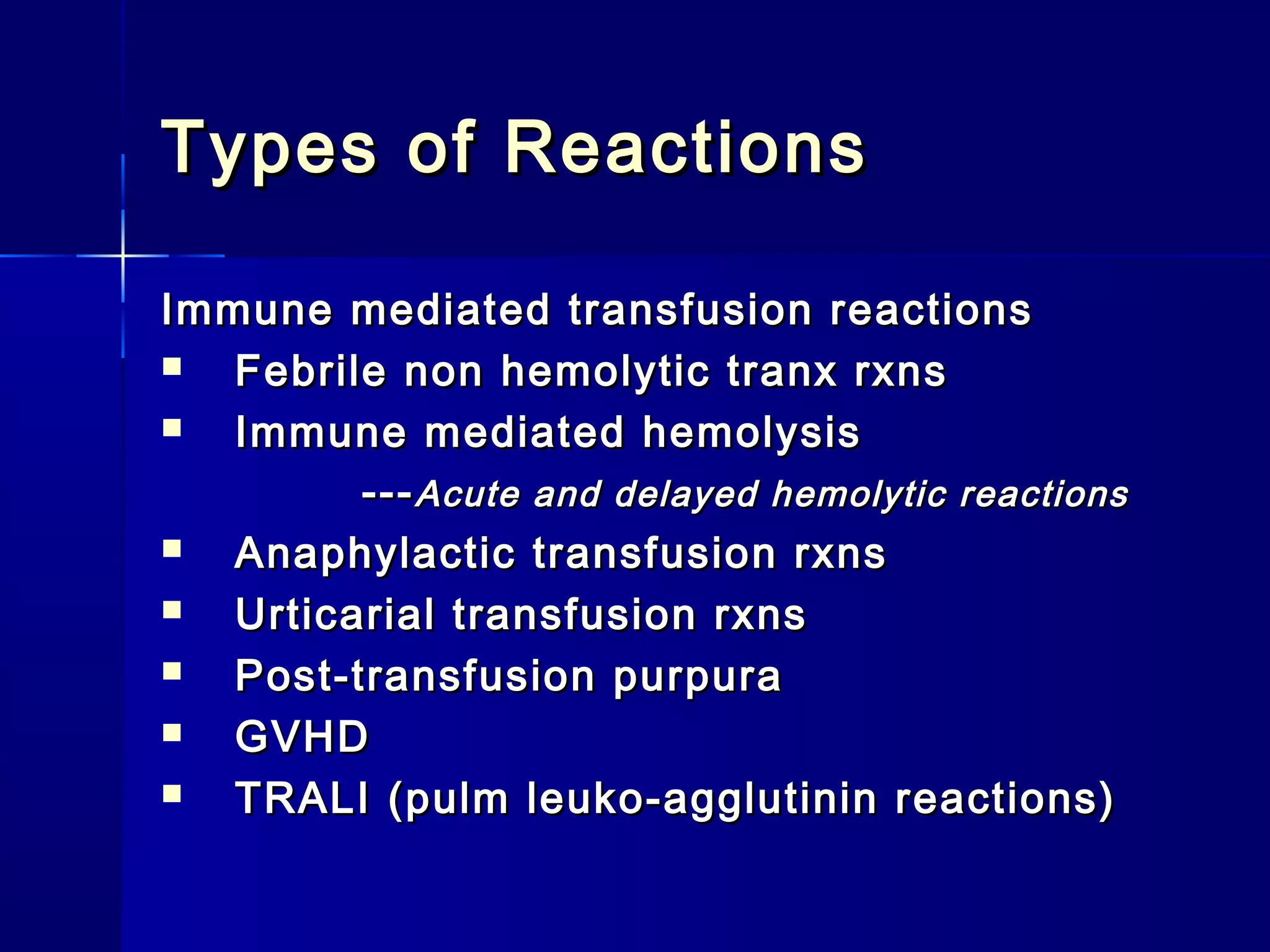 Blood transfusion reactions | PPT
