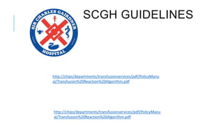 Blood transfusion reactions and complications | PPTX