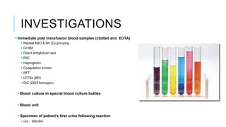 Blood transfusion reactions and complications | PPTX