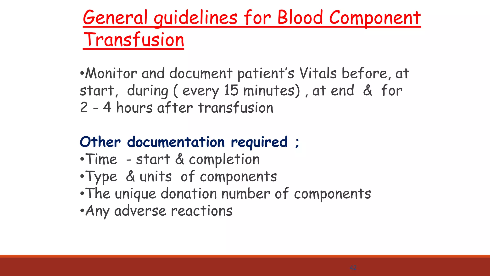 Blood transfusion & Blood Component Therapy-An Update | PPT