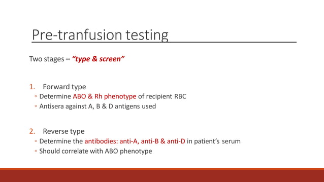 Blood transfusion & Blood Component Therapy-An Update | PPT