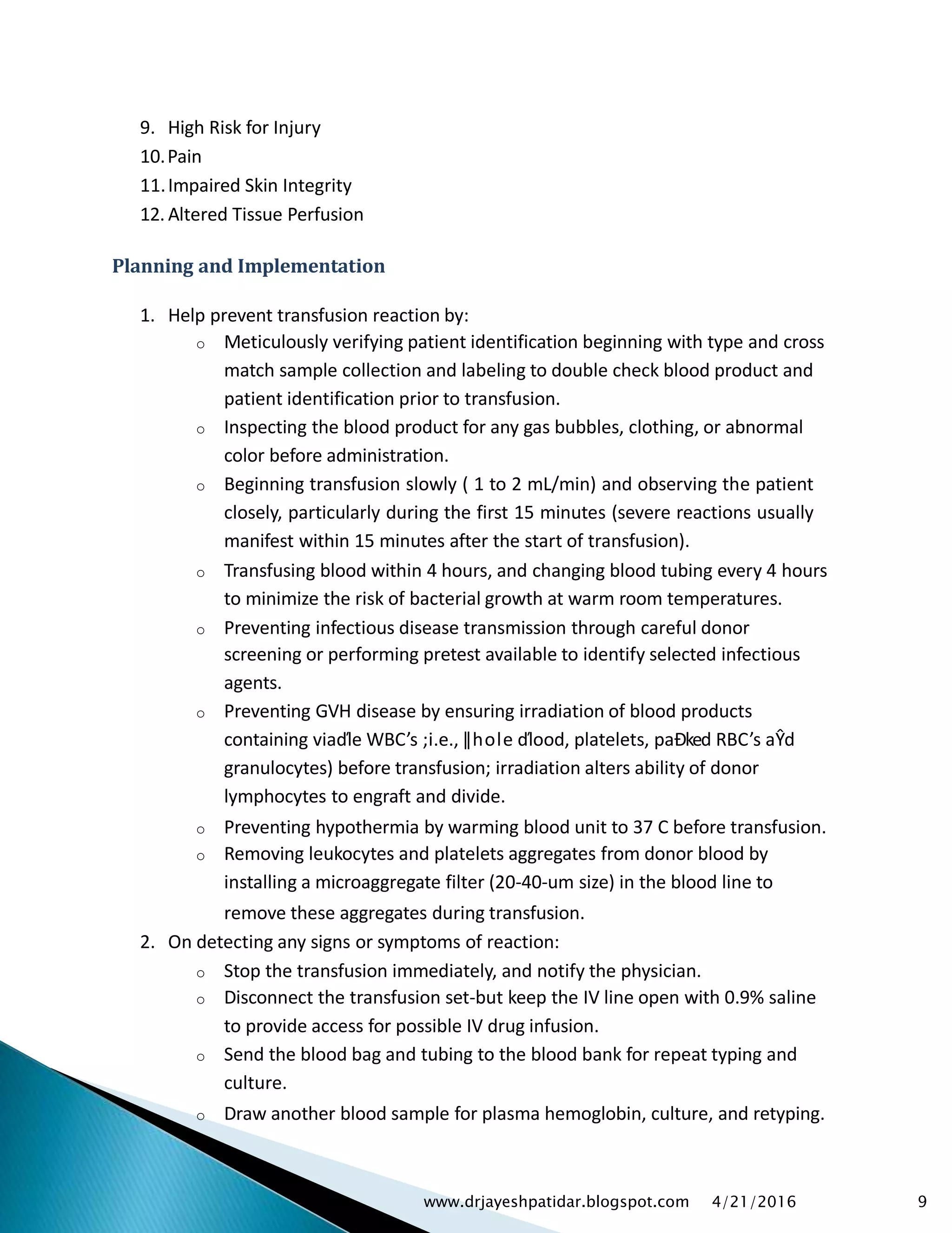 Blood transfusion therapy | PPSX