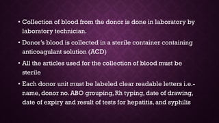 Blood transfusion Therapy - BT | PDF