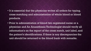 Blood transfusion Therapy - BT | PDF