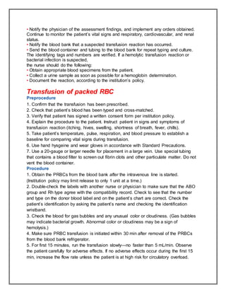 Blood transfution | DOC