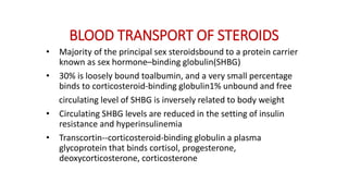 BLOOD TRANSPORT OF STEROIDS.pptx