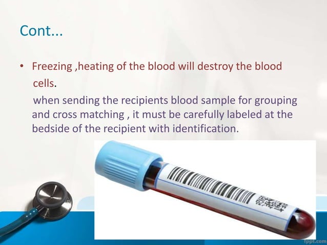 Blood transfusion -procedure,precaution and complication | PPTX